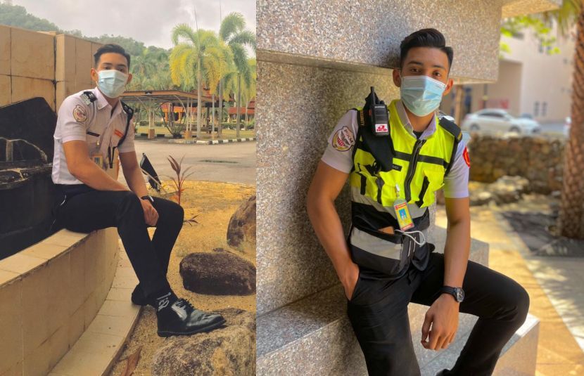 Dah macam model! Pak guard kacak umur 20 tahun tiba-tiba popular, video ...