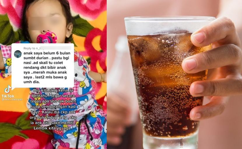 Jiran memandai-mandai suap anak orang minum air berkarbonat! Ibu ...