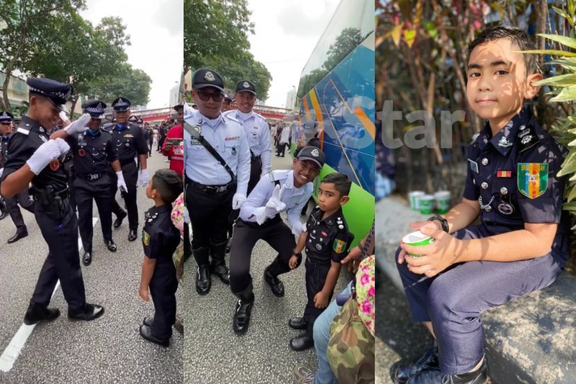 Garang tuan Faris! Murid tadika ini ‘in character’ macam pegawai polis ...