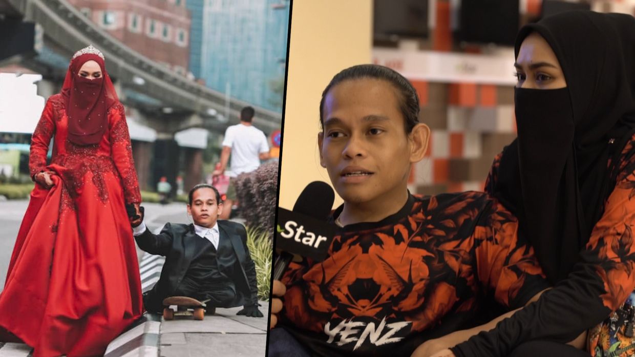 Penangan ‘pick up line’, wanita ini terpaut hati jadikan lelaki OKU ...