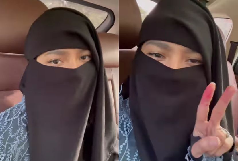 Ramai puji Aprena Manrose tampil berniqab, mohon doa agar kekal ...