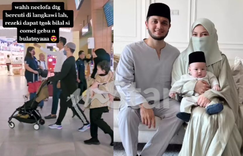 Selepas dedah wajah anak, Neelofa dan Haris bawa Bilal bercuti ke ...