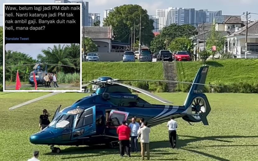 Kecoh Anwar berkempen naik helikopter, netizen sibuk ‘gali’... sewa atau jutawan sponsor ...