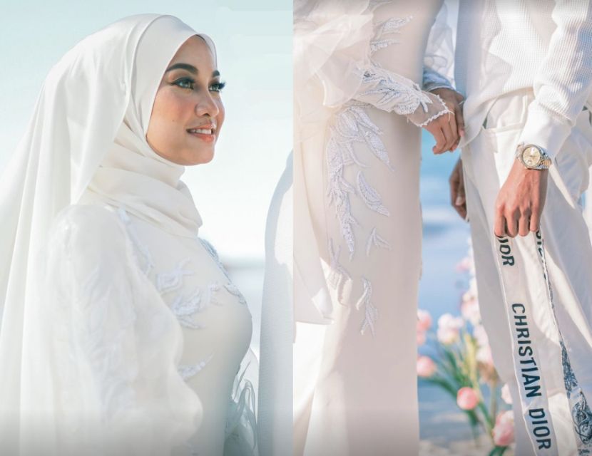 Nabila Razali muat naik foto bersama lelaki dalam busana pengantin ...