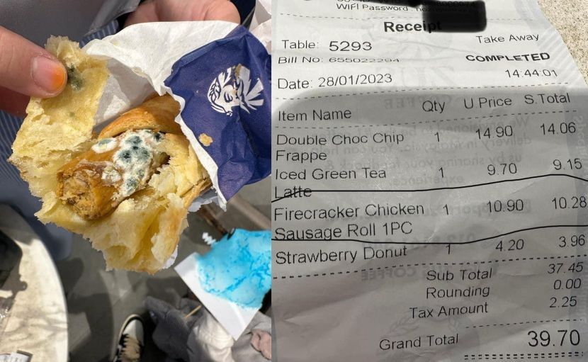 Geli, kecewa dihidang roti bertompok kulat... anak dah makan separuh ...