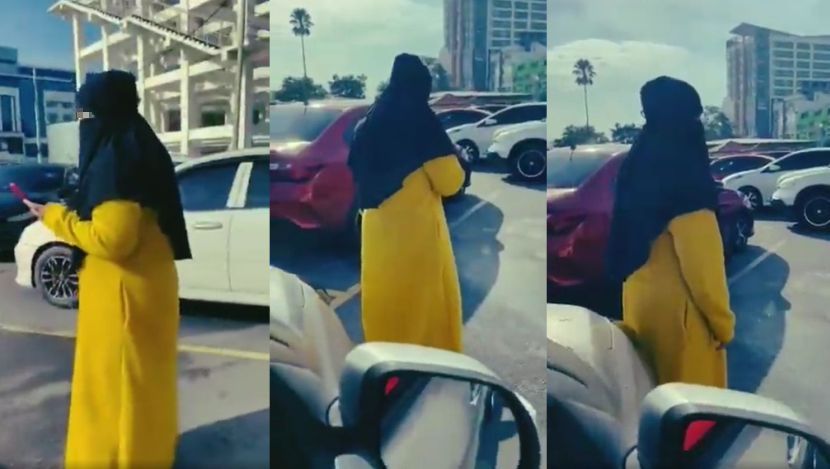 Akak berpurdah selamba cop parking, ditegur terus telefon ‘tuan’ acah ...