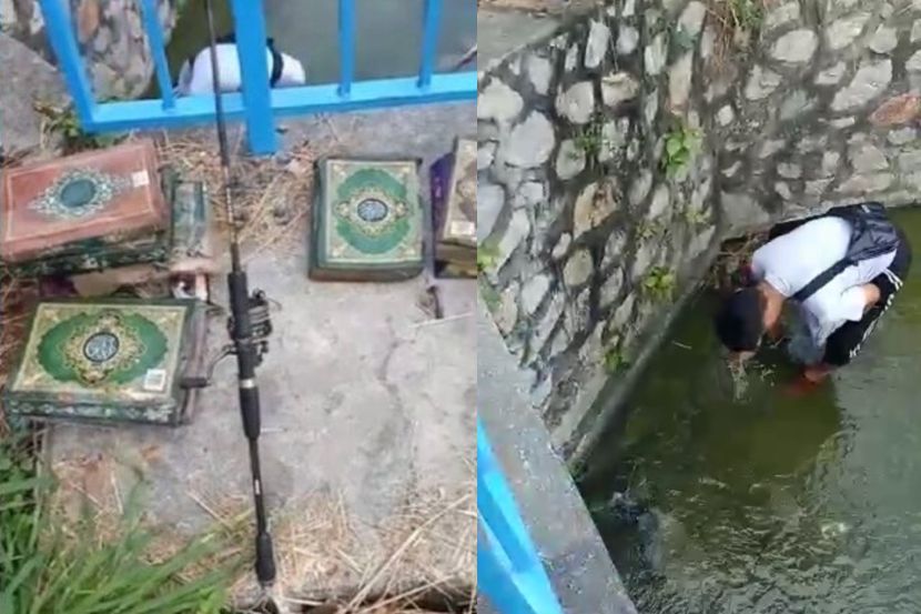 Tergamak buang al-Quran dalam longkang, 8 individu dipanggil polis ...