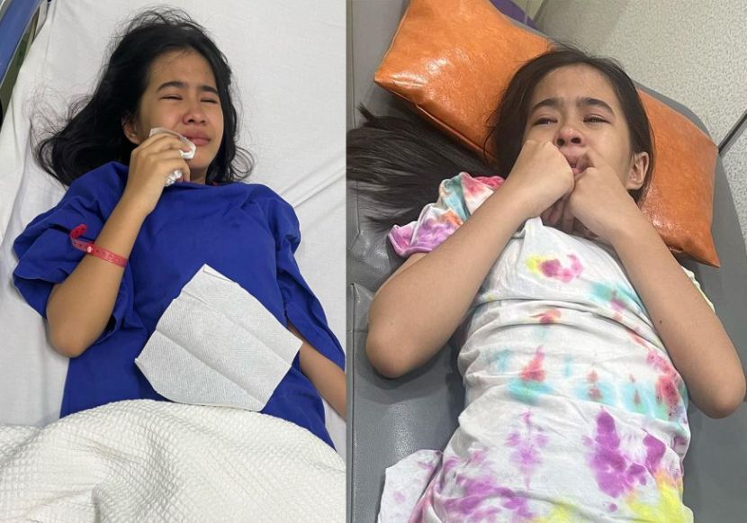 Tulang pinggul pelakon cilik Puteri Rafasya retak jatuh di lokasi ...