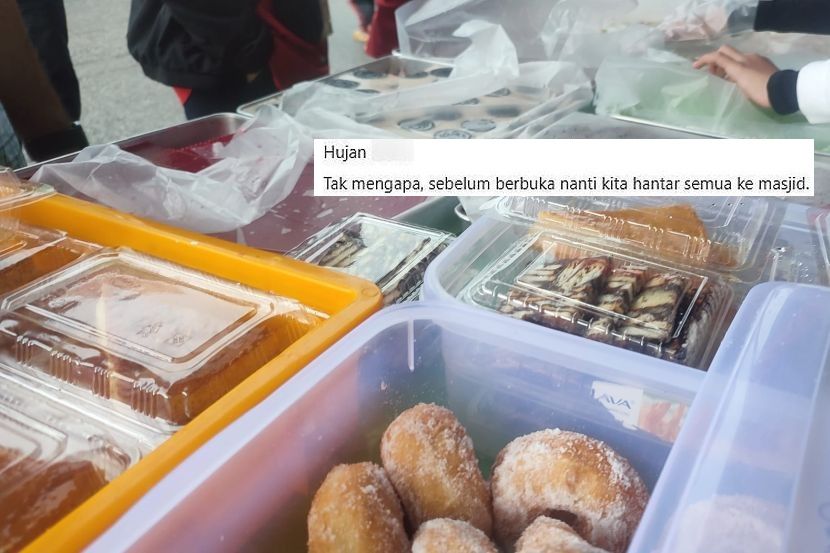 Peniaga bersedekah setiap kali ditimpa ‘ujian hujan’, tak simpan kuih ...