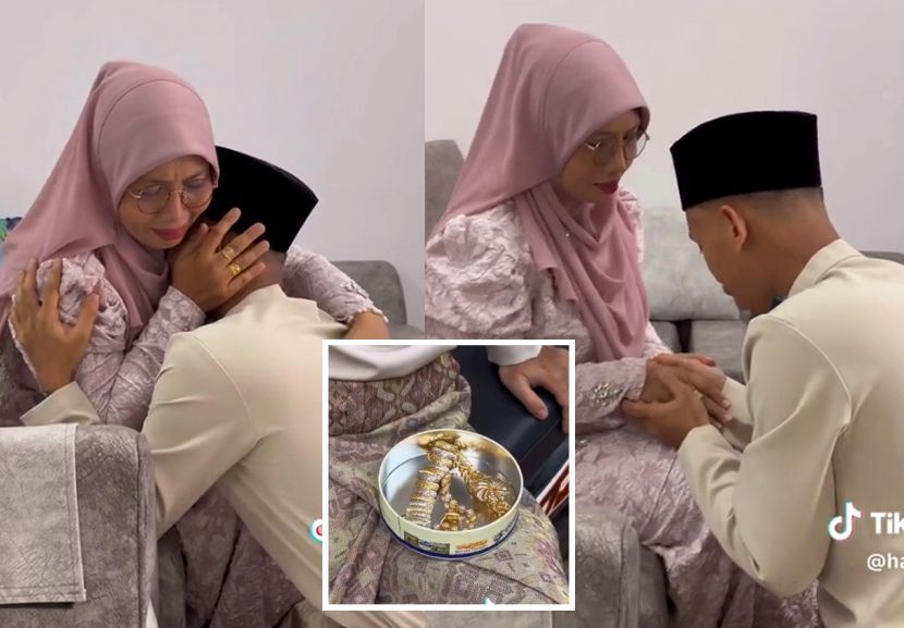 Duit beli baju raya isteri pun ibu hulur... Lelaki ini buat kejutan pagi raya, tin biskut penuh ...