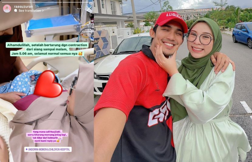 “Selepas bertarung kontraksi siang malam”... Zaki Azeman dah jadi bapa ...