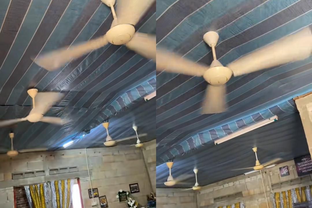 Luar biasa kreatif orang Felda Lui! 6 buah kipas siling tergantung ...