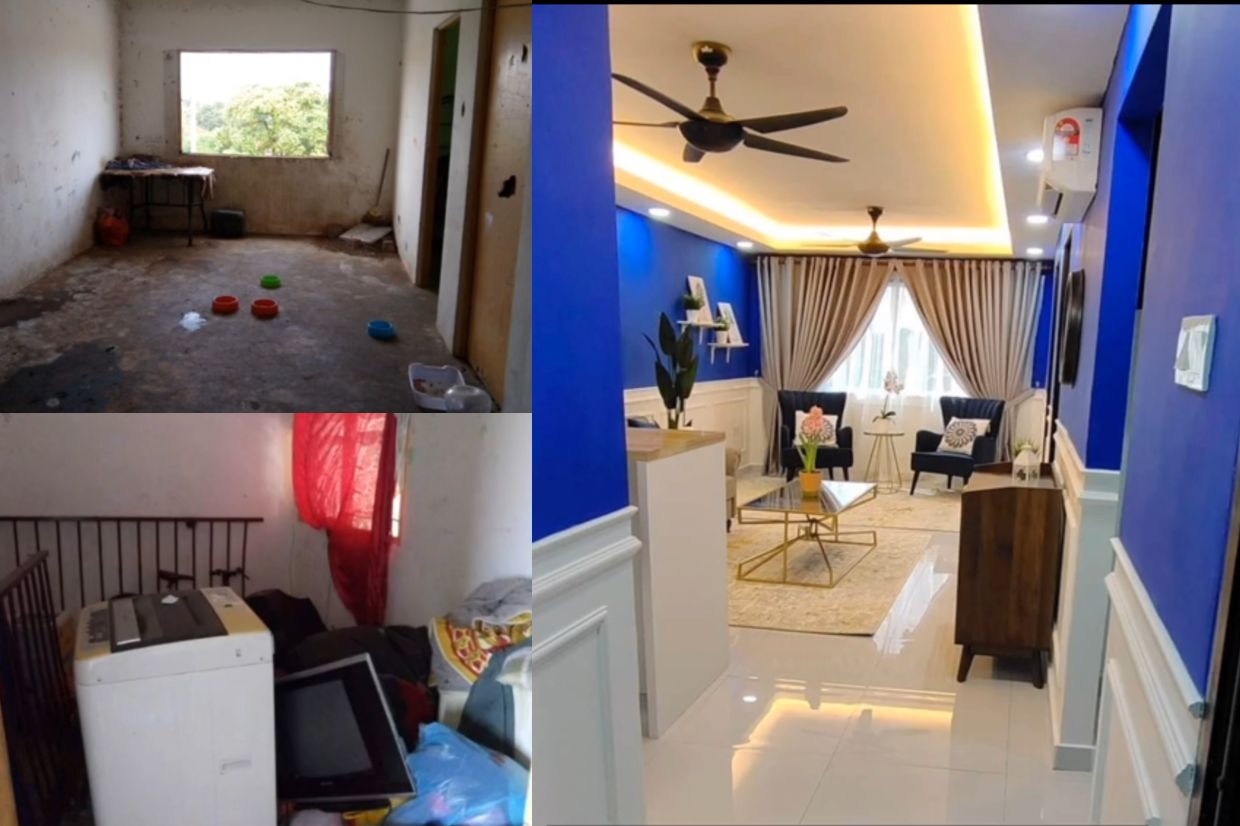 Luar flat dalam kondo! Anak-anak kumpul RM80,000 ubah suai rumah buruk ...