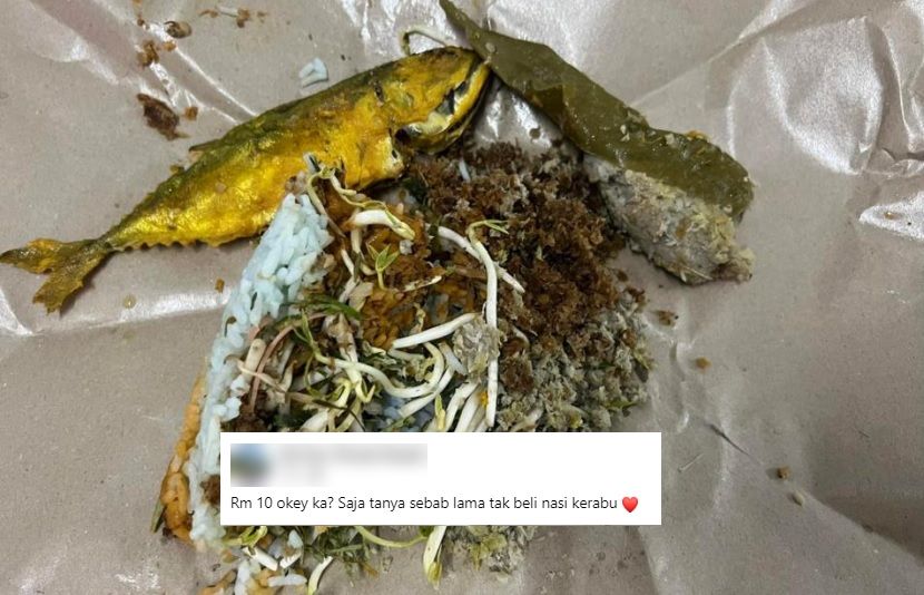 Beli nasi kerabu lauk ikan, solok lada harga RM10! Pelanggan anggap sedekah, tak kisahlah mahal ...