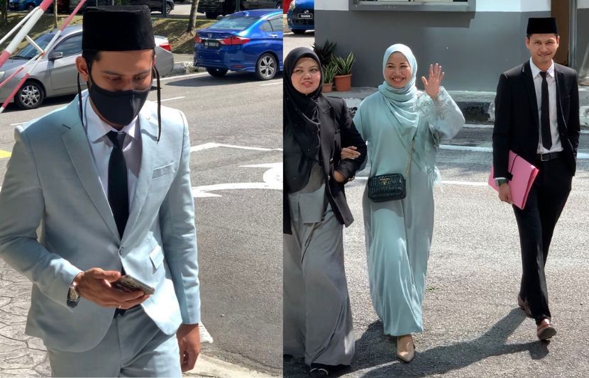Muncul sedondon di mahkamah, Hafidz Roshdi dan isteri diusik netizen - “Berjanji pakai baju sama ...