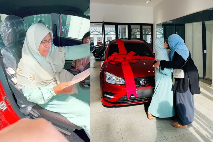 Masuk ‘showroom’ mak terus tunjuk Proton Saga merah, tapi takut-takut ...