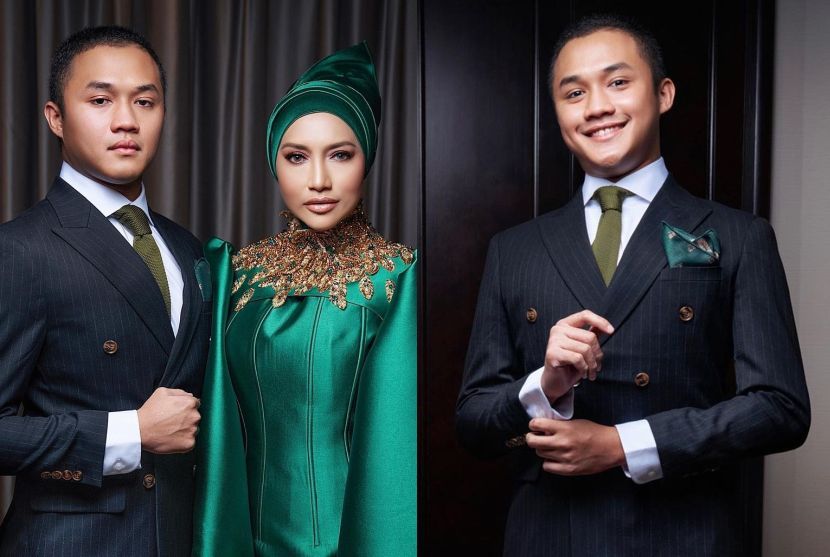 “My plus one” - Kelibat anak lelaki jadi tumpuan, wajah kacak Aiman ...