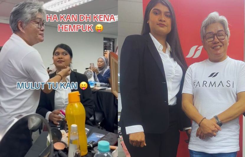 Jurusolek Nurul Shukor berani tunjal kepala Inspektor Sheila... Dia ...