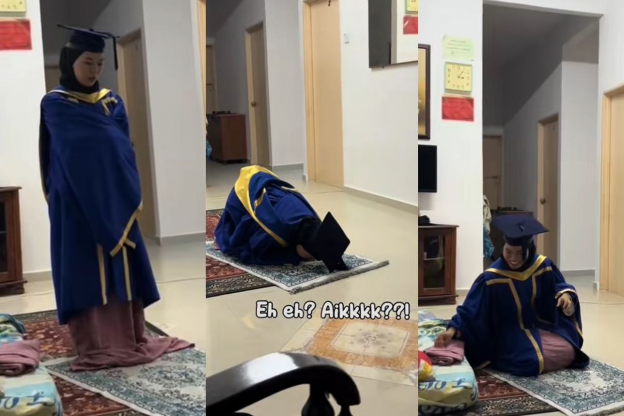 Nervous nak pergi konvo punya pasal, dahi tak kena sejadah masa sujud ...