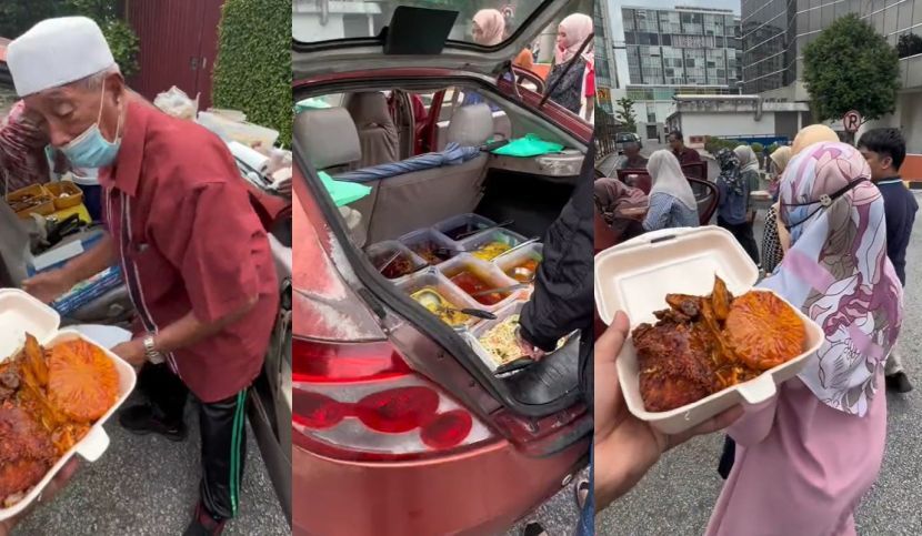 Pakcik tua jual 25 jenis lauk dalam kereta, harga RM5 ramai tak ...