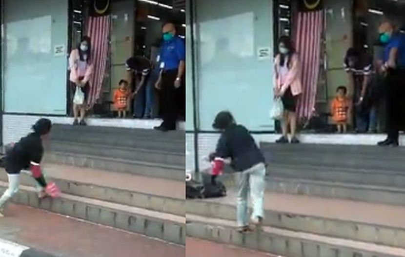 'Kantoi' nak tinggal anak dalam pasar raya... Wanita mengamuk, baling ...