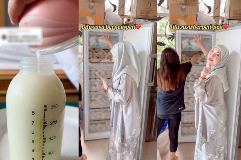 Rezeki susu badan melimpah... Rita Sosilawati dapat 10 auns sekali pam, siap mampu bagi bekalan ...