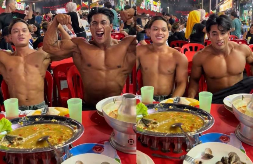 Tayang body di kedai makan untuk ‘lepas geram’, 2 jejaka sado tenang ...