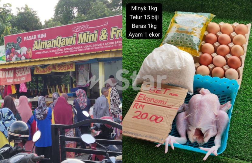 Pasar mini viral jual harga Rahmah, ada macam-macam set! Pelanggan ...
