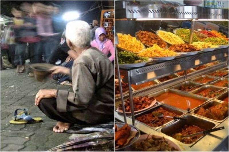 Pengemis ‘naik lemak’! Minta belanja makan terus tapau nasi kandar ...