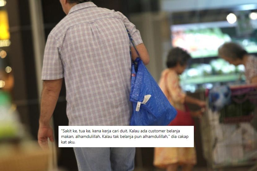 Rider pangkat atuk-atuk gigih cari rezeki, sempat isi susu dalam tiub ...