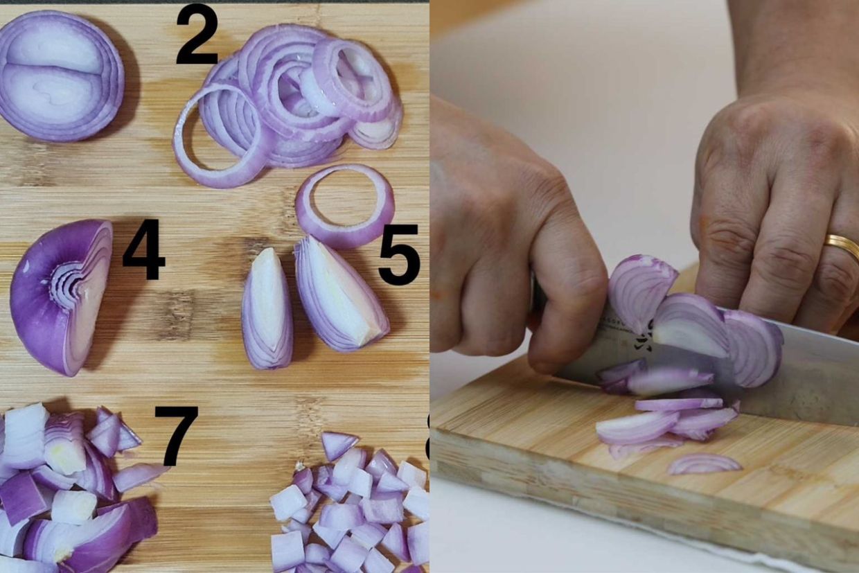 9 bentuk potongan bawang yang anda patut tahu, silap cara menghiris ...