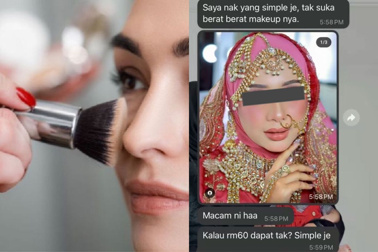 Pelanggan nak bayar RM60 untuk mekap ‘simple’ majlis makan malam... MUA terkejut tengok foto ...