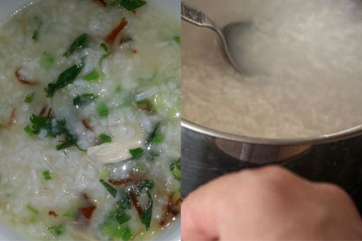 Teringin makan bubur ayam seperti di kedai makanan segera... Boleh buat ...