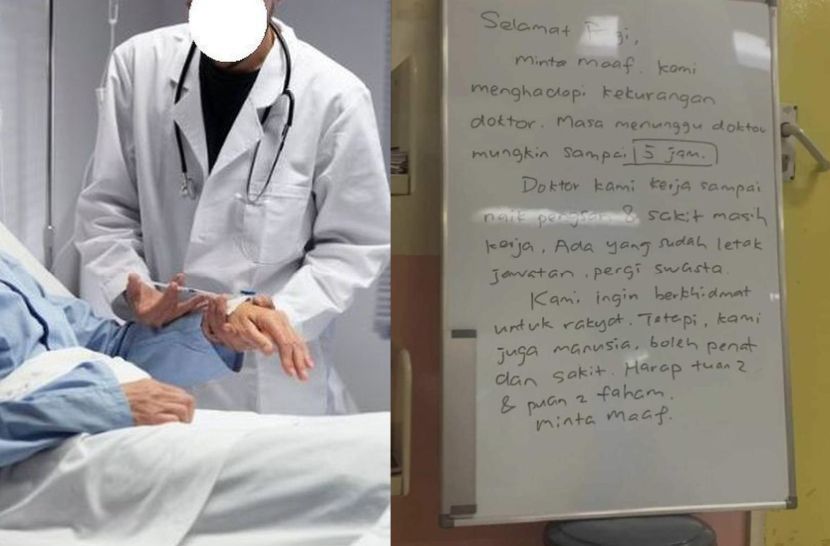 Doktor kerja non-stop sampai pengsan, jatuh sakit! Tular nota hospital ...