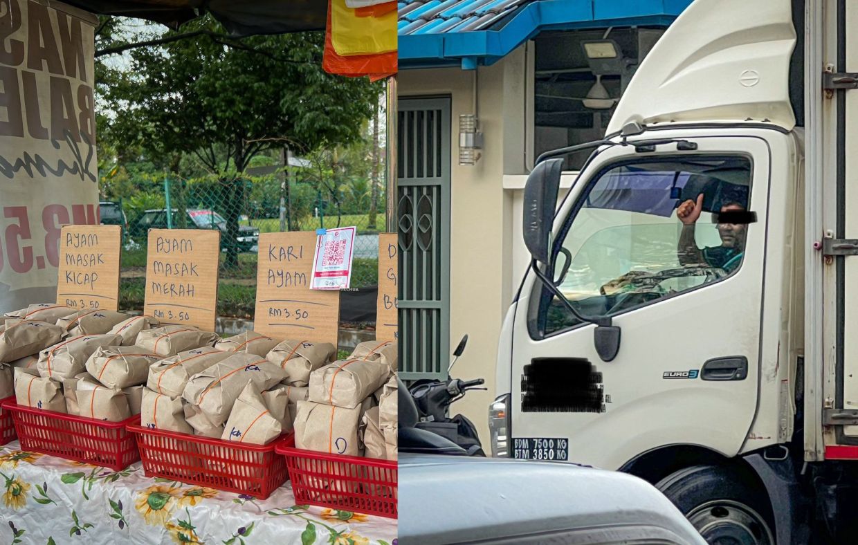 Tak sampai hati tengok kelindan lori terliur nak makan, peniaga agih ...