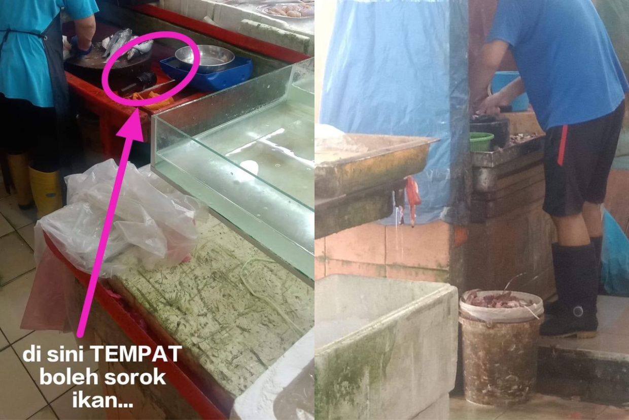 Musykil cara peniaga pasar berniaga! Potong ikan sorok-sorok, mungkin ...
