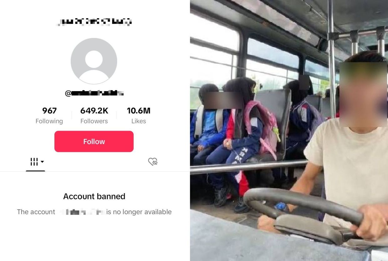 Akaun TikTok Abang Bas lesap beberapa jam selepas ditahan... Hilang ...