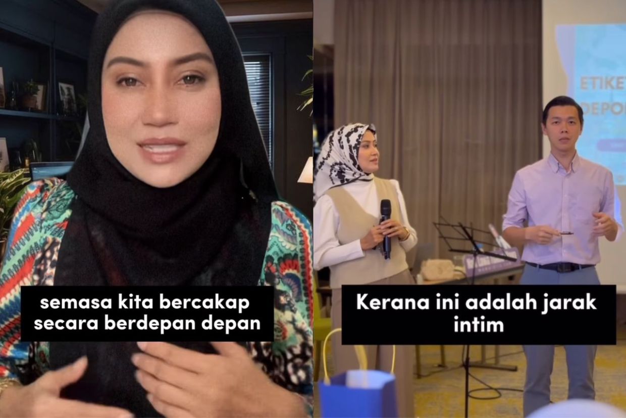 Kena jarak 1 meter jika nak berbual dengan rakan sekerja lain jantina ...