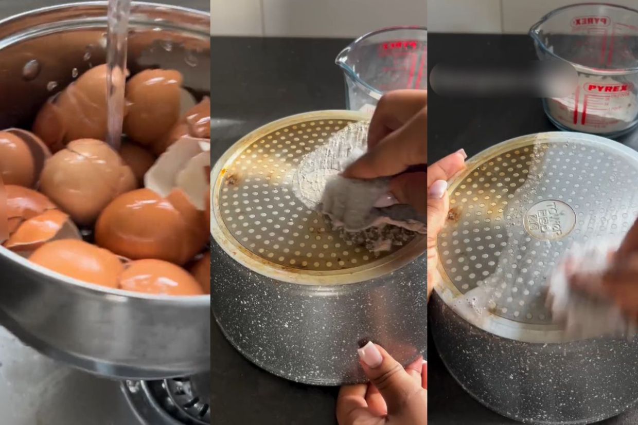 Jangan dibuang kulit telur, boleh jadi serbuk pencuci DIY... Mudah ...