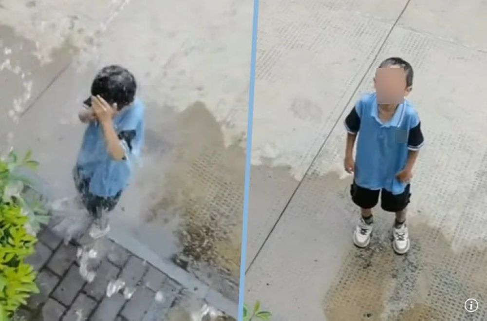 Ibu simbah anak dengan air, dihukum kerana nakal basahkan rakan-rakan ...