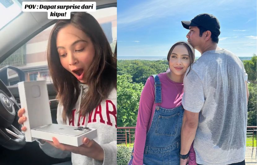 Riena Diana hampir menangis sebab terharu, Keith Foo buat kejutan beri hadiah iPhone 16 Pro Max ...