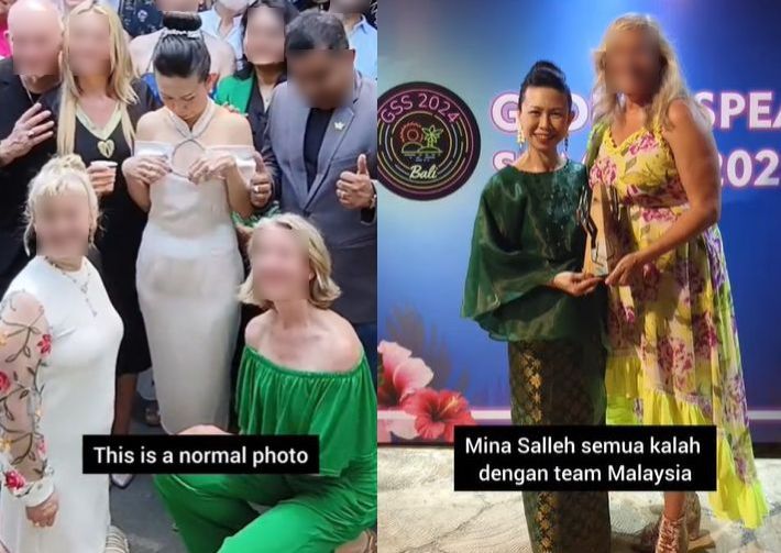 Bimbang dress melorot masa berucap di pentas, wanita buat keputusan ...