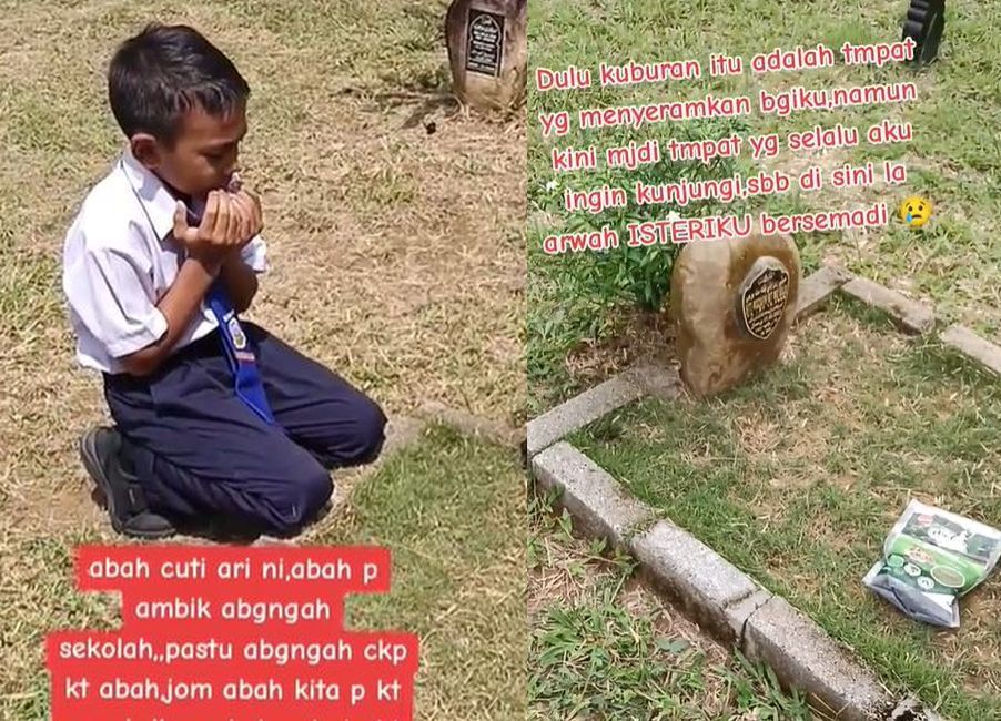 Terlalu rindu, anak nombor 2 ajak bapa ziarah pusara ibu... Rupanya ...