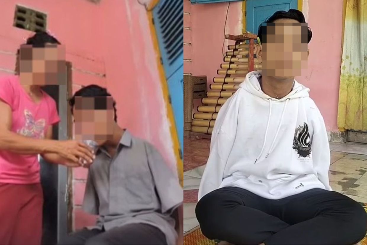 Nak buka baju, seluar sendiri pun tak boleh... Lelaki kudung dua tangan ...