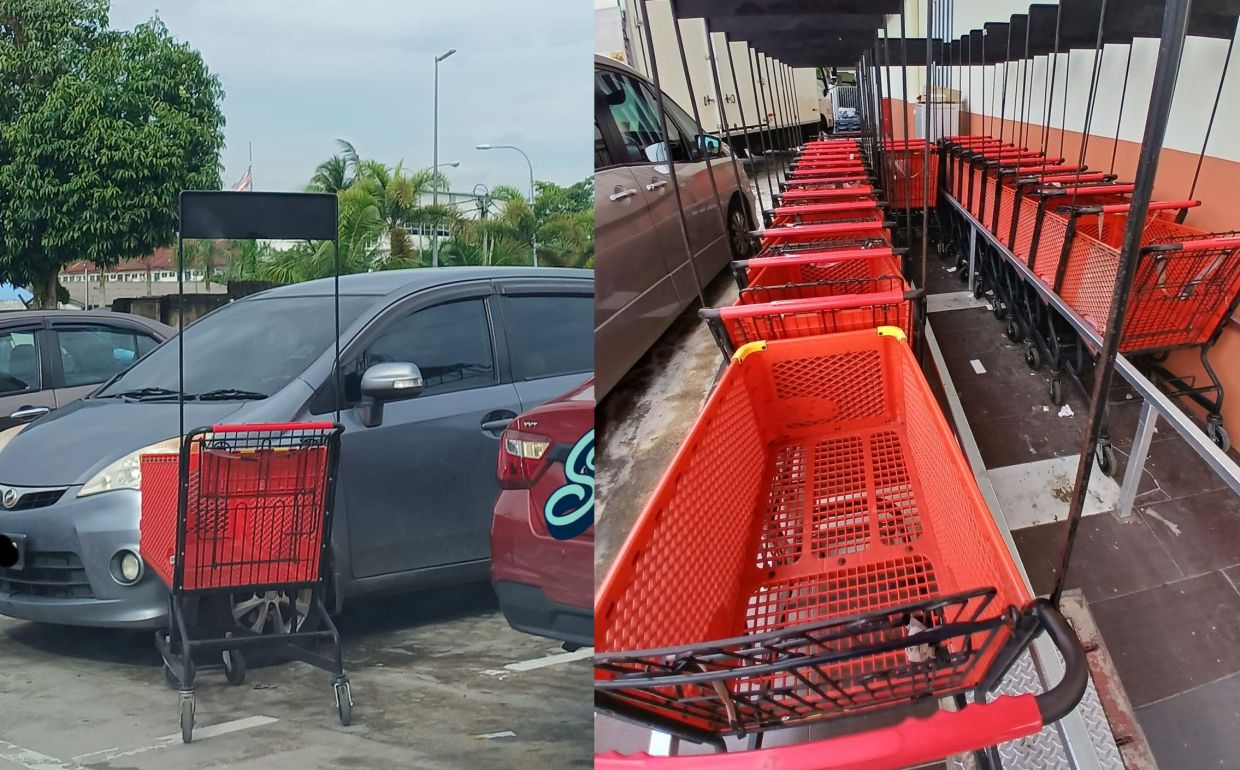 Baru sehari keluar bengkel cat, ‘bumper’ kereta bercalar terkena troli ...
