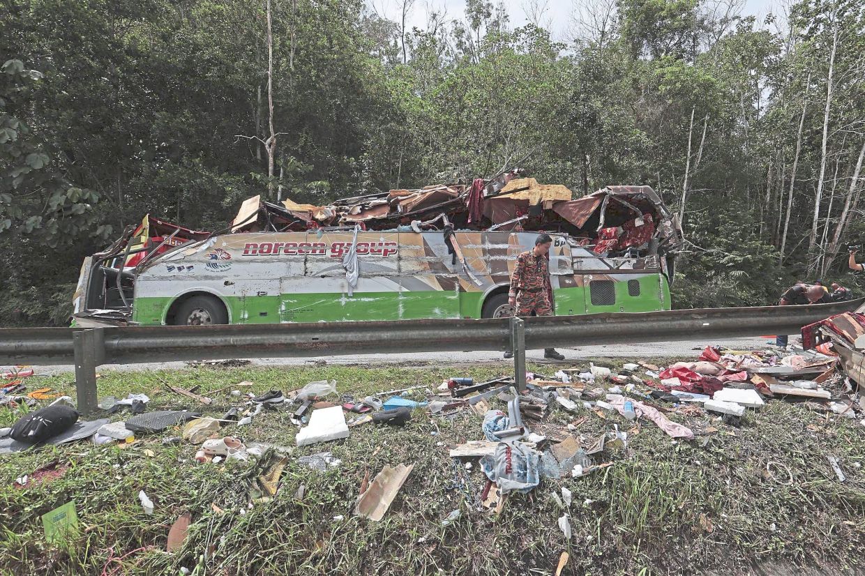 Pemandu bas nafi pandu laju, mengaku ‘menjerit’ sebelum kemalangan ...