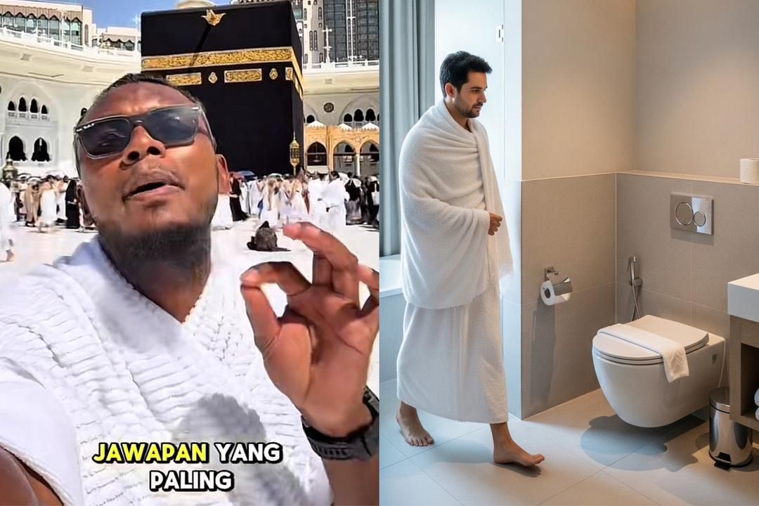 [V] Jemaah tanggal ihram, ganti pakai tuala untuk ke tandas... Mutawif ...