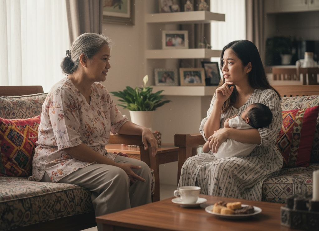 Tak senang duduk tengok anak jadi suri rumah lepas bersalin, ibu hantar ...