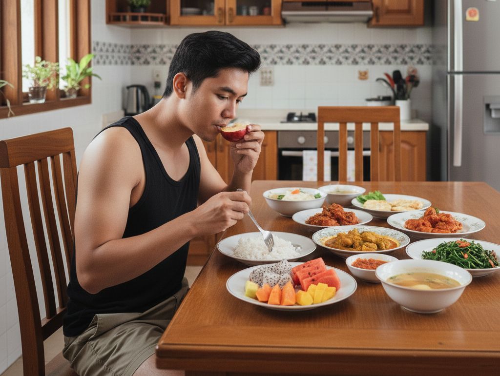 Badan tak terasa lemau dan mengantuk... Baru tahu rupanya elok makan ...